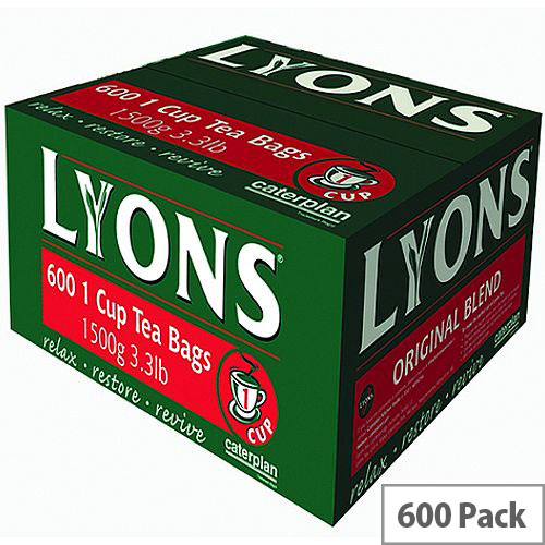 Lyons Tea Bags (PG -Ireland) Original Blend Pack Of 600 pyramid tea bags